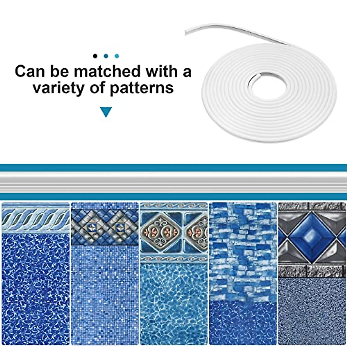 showingo 85' ft Roll Pool Liner Lock for Above-Ground & In-Ground Swimming Pool Beaded Liners