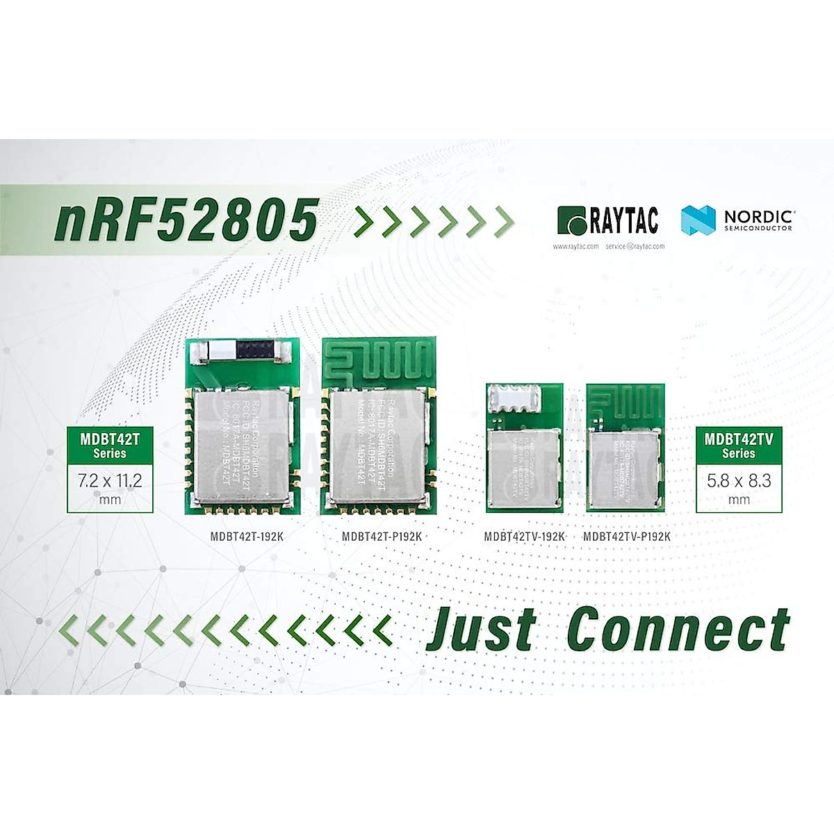 MDBT42T-AT UART/at Command/NUS/SPP Bluetooth Module Nordic nRF52805 Chip Antenna BT5.2 FCC IC CE Telec KC RCM SRRC