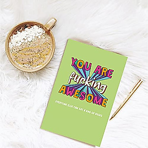 Funny Friendship Greeting Card, Rude Birthday Greeting Card for Friend Brother, Sarcastic, You’re Fucking Awesome