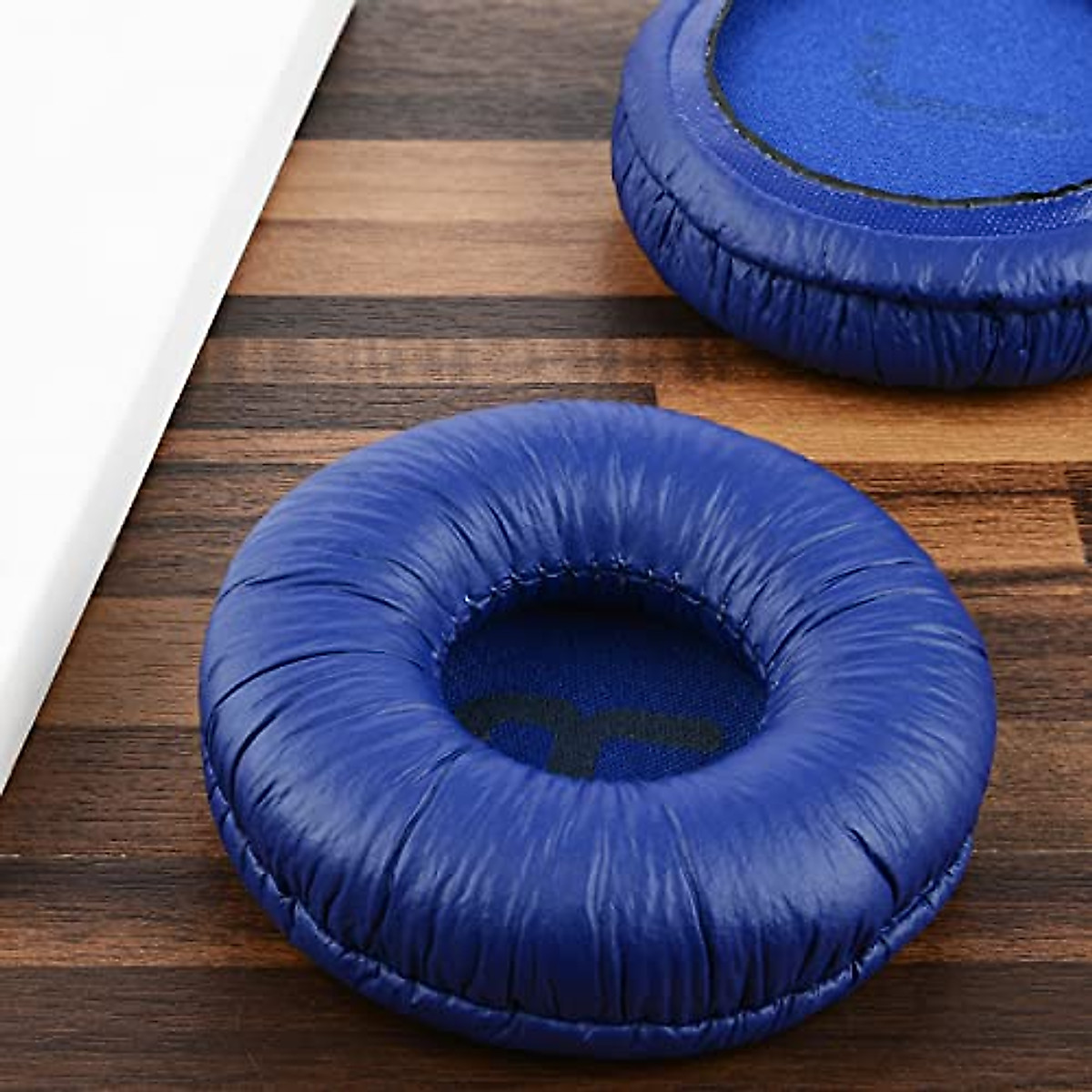 Geekria QuickFit Leatherette Replacement Ear Pads for JBL JR300, JR300BT, T450BT, T500BT, Tune 500, Tune 500BT, Tune 510BT, Tune 600BTNC Headphones Ear Cushions, Headset Earpads (Blue)