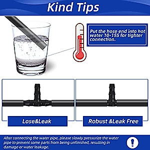 WISSXNA 300PCS Barbed Connectors Drip Irrigation Fittings Kit,Irrigation Connector for 1/4'' Tubing Garden Lawn Irrigation(Single barbs,End Plug,Barbs, Elbows Fittings,4-Way Connector,Tees,Coupling)