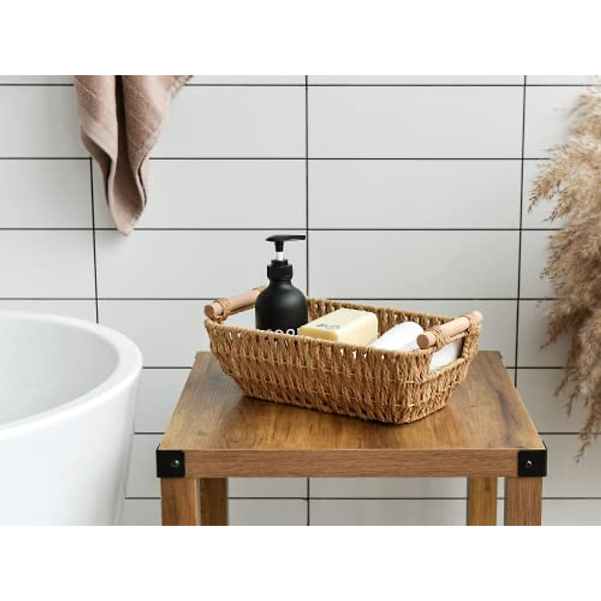 StorageWorks Round Paper Rope Storage Baskets