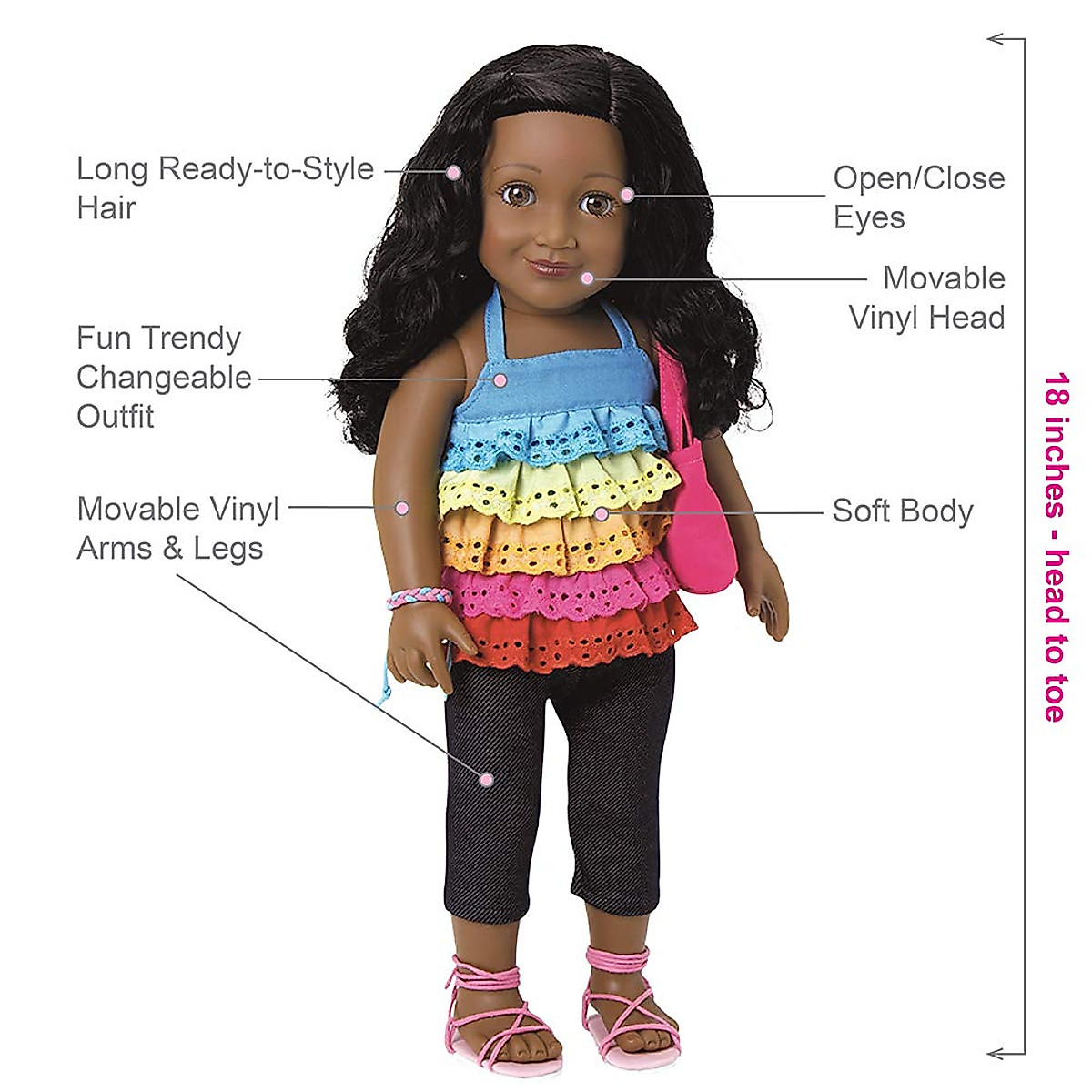 Adora Amazing Girls18 Play Doll, Jada (Amazon Exclusive)