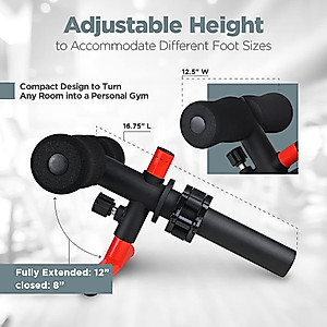 LoGest Adjustable Tib Bar - Tibialis Anterior Exercise Equipment - Heavy Duty Fitness Machine Olympic Plates Use for Strength Training Lower Leg Machine Knees Shins & Ankles Nordic Tibialis Trainer .