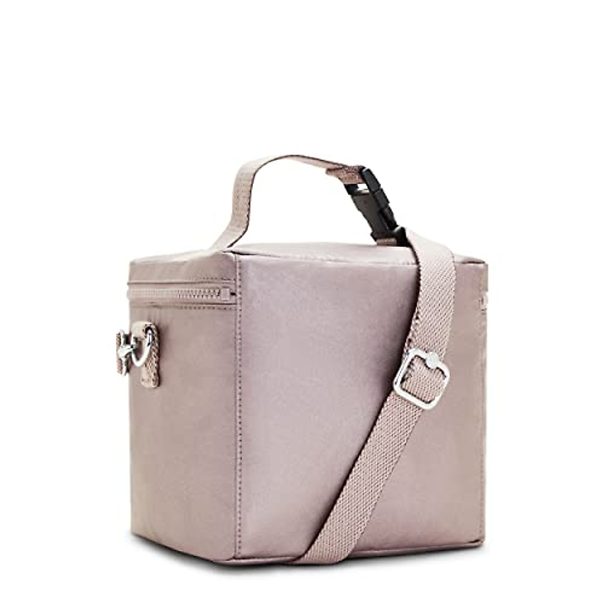 Kipling Women’s Graham Lunch Bag, Reusable, Water Resistant, Nylon Insulated Tote, Hazelnut Metallic 8''L x 7.5''H x 7''D