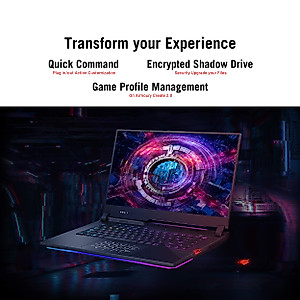ASUS ROG Strix Scar 15 (2021) Gaming Laptop, 15.6” 300Hz IPS FHD, NVIDIA GeForce RTX 3080, AMD Ryzen 9 5900HX, 32GB DDR4, 1TB SSD, Opti-Mechanical Per-Key RGB Keyboard, Windows 10 Home, G533QS-DS98