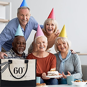 BeeGreen Tote Bag For Women Happy 50th Birthday Gifts For Women 13oz Canvas Beach Bag With Inner Pocket - Retirement Gifts For Women, Mom, Friends, Sisters, Teachers - Perfect Bags For Women