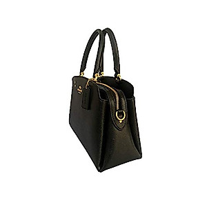 Coach Crossgrain Leather Mini Lille Carryall Satchel - Black, Small