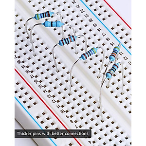 ELEGOO 17 Values 1% Resistor Kit Assortment, 0 Ohm-1M Ohm (Pack of 525) RoHS Compliant for Electronic Projects