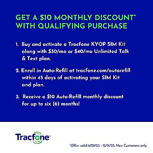 Tracfone Keep Your Own Phone CDMA Prepaid SIM Kit (Locked to Tracfone)
