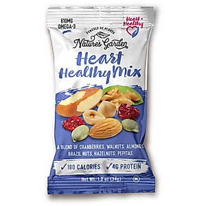 Nature's Garden Healthy Trail Mix Snack Packs – Mixed Nuts, Heart Healthy Nuts, Omega-3 Rich, Cranberries, Pumpkin Seeds, Perfect For The Entire Family – 28.8 Oz Bag (24 Individual Servings)
