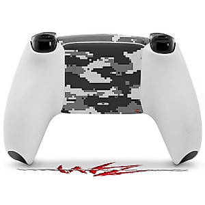 WraptorSkinz Skin Wrap compatible with Sony PS5 DualSense Controller WraptorCamo Digital Camo Gray (CONTROLLER NOT INCLUDED)