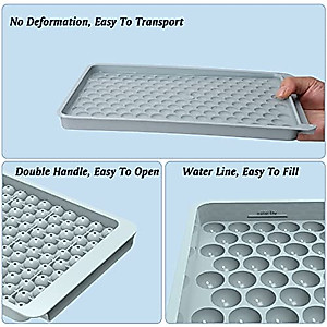 Miaowoof Mini Ice Cube Trays, Easy Release 0.6in Small Ice Maker for Freezer, 160x4 PCS Ice Ball Mold with Bin & Ice Scoop, Tiny Ice Cube Tray Crushed Ice for Chilling Drinks Coffee Juice Cocktail