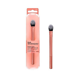 Real Techniques Brightening Concealer Makeup Brush, Viral Kitten Paw Brush Conceals Under Eyes, & Imperfections, Cover Dark Circles, For Brightener & Concealer, RT 242 Brush, Cruelty-Free, 1 Count