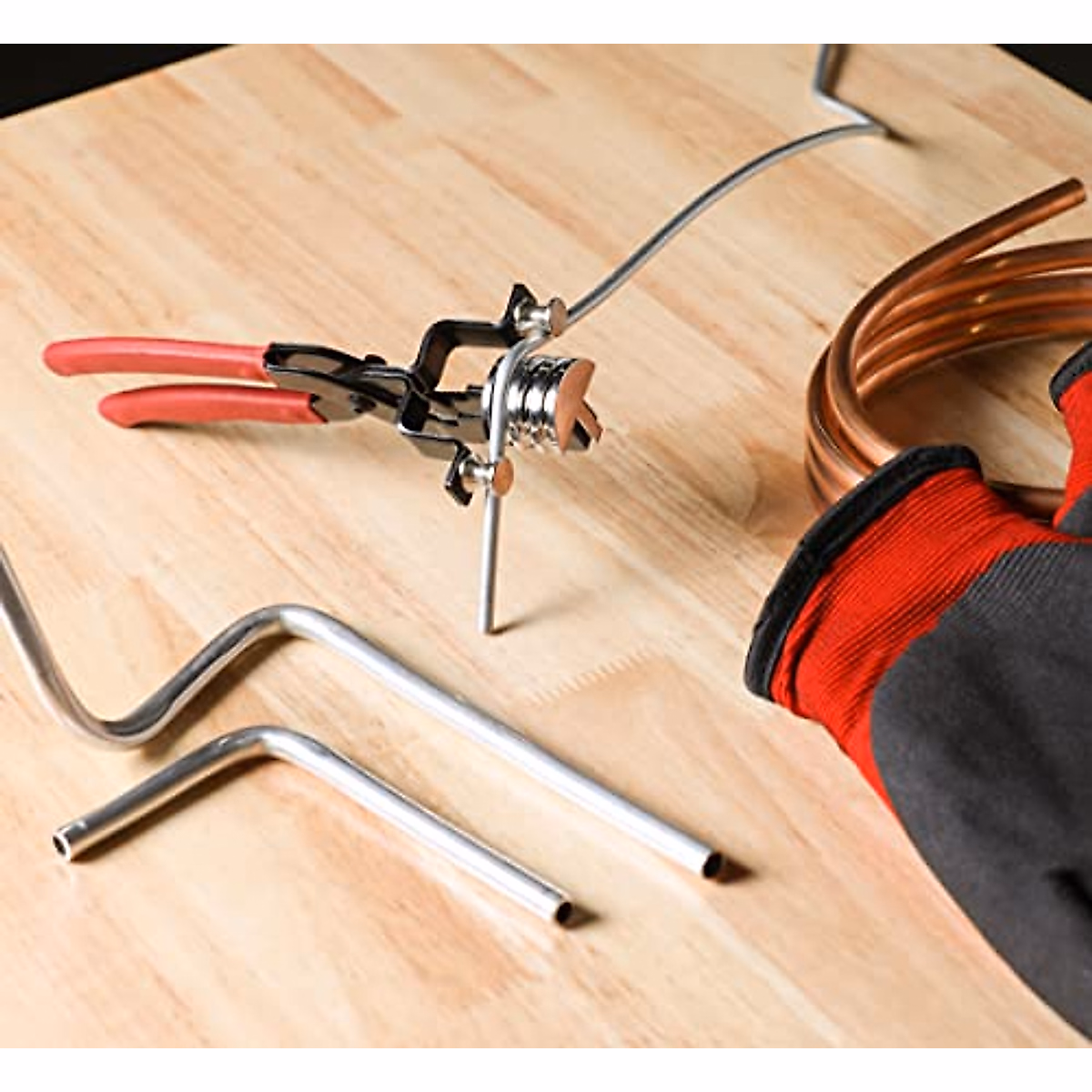 ARES 10024-3-in-1 Small Range Tubing Bender Pliers - Easily Make 90 Degree Bends in Brass, Copper, Steel, Stainless and Aluminum - Works for 1/8-Inch, 3/16-Inch, and 1/4-Inch Tubing