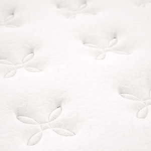 Modway MOD-7090-WHI Jenna 12" Innerspring and Foam King Mattress, White