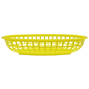Set of 24 Red Oval Fast Food / Deli Baskets, 9.25 by 5.67-Inch, Red (24)