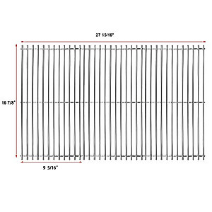 Uniflasy Cooking Grid Grates for Charbroil 463420508, 463420509, 463420511, 463436213, 463436214, 463436215, 463440109, 463441312, 463441514, Thermos 461442114, 16 7/8" Stainless Steel Grill Grates