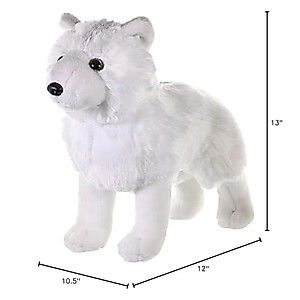 Wild Republic Arctic Wolf Plush, Stuffed Animal, Plush Toy, Gifts for Kids, Cuddlekins 12"