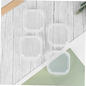 Yardenfun 20pcs Box Sundries Storage Case Desktop Case Nail Art Storage Container Clear Container Craft Supplies Container Clear Jewelry Case Transparent Organizer Case High Transparency