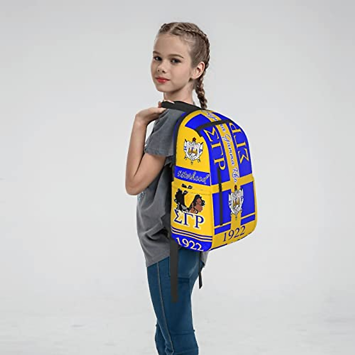Sigma Gamma Rho Laptop Backpack, Lightweight Multifunctional College Laptop School Bag Sister Backpack Gift