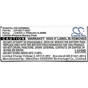 XSP Replacement BATERY 8800 PN 74-102376-01, CP-BATT-8821, GP-S10-374192-010H 1700mAh