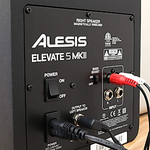 Alesis Elevate 5 MKII | Powered Desktop Studio Speakers for Home Studios/Video-Editing/Gaming and Mobile Devices