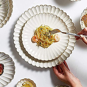 Porcelain Plate and Bowl Set,Dinnerware Set for Home or Special Restaurant, 26 Pcs Dinnerware Sets, Porcelain Tableware Set with Plates and Bowls, White Ceramic Dinner Set for Home Kitchen and Dinnin