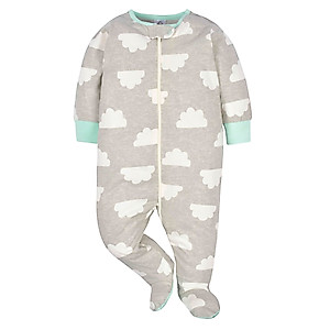 Gerber Unisex Baby 4 Pack Sleep 'N Play Footie Elephants 0-3 Months