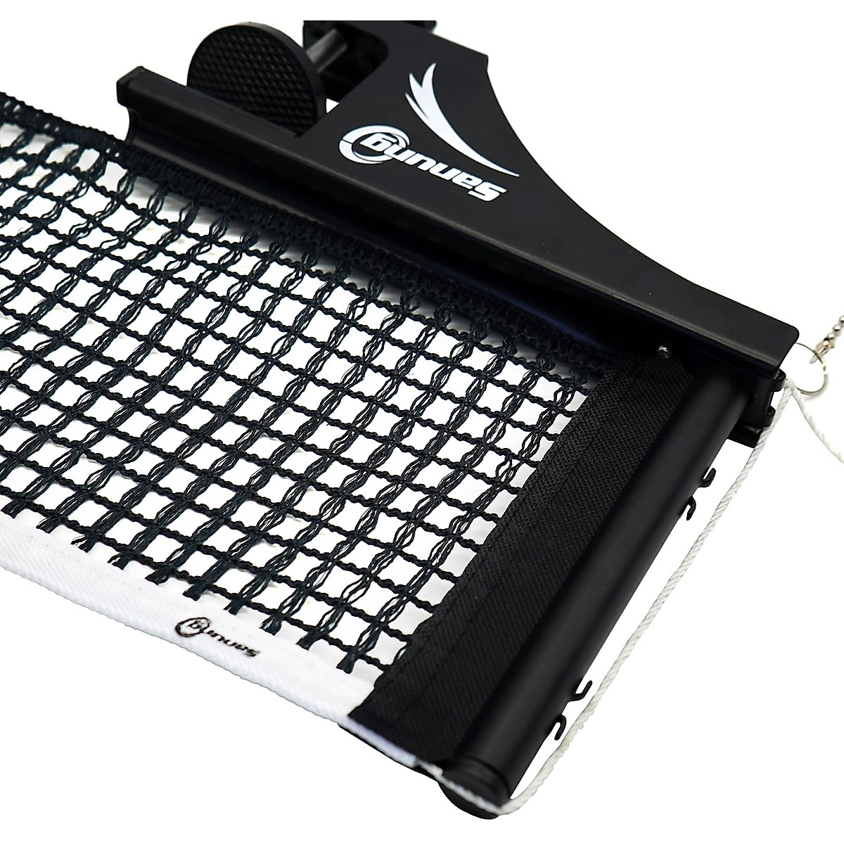 Sanung S405 Thickened Table Tennis Net and Post Set, Professional Foldable High Duty Ping Pong Screw on Clamp Net with Stable Base for Standard Table, Easy to Carry Install
