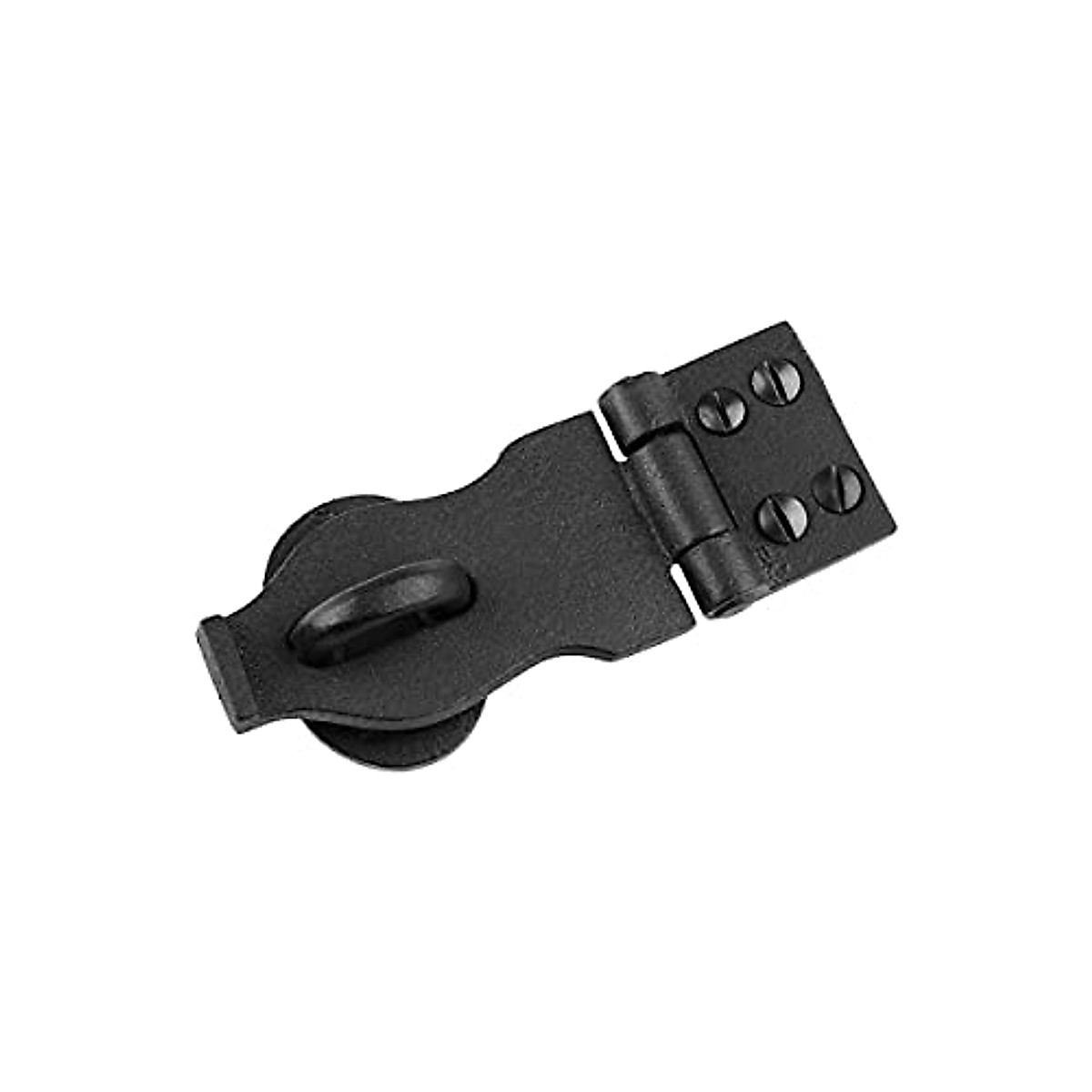 Renovators Supply Manufacturing Decorative Black Wrought Iron Hasp Lock 4inches x 1.75inches Heavy Duty Rust Resistant Hasp Latches Safety Padlock Clasps for Cabinets, Chests or Doors with Screws | Renovators Supply Manufacturing