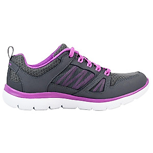 Skechers Women's Summits - New World Sneaker, Charcoal/Purple, 8 W US