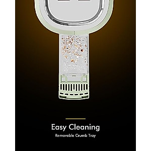 Toaster 2 Slice Stainless Steel Toaster Retro with 6 Bread Shade Settings, Bagel, Cancel, Defrost Function, Longdeem 2 Slice Toaster with Extra Wide Slot, Removable Crumb Tray, Pastel Green