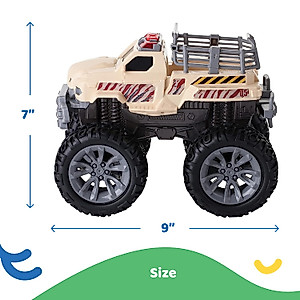 Dazmers Dinosaur Transport Monster Trucks Carrier with Lights and Sounds, Dino Truck Transporter Vehicle Toy, Jurassic Park Toys, Dinosaur Trucks for Boys 3 to 5 Years,