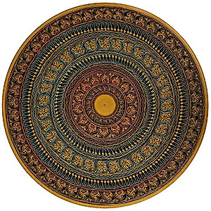 Hand-Crafted Round Side Accent Table for Living Room or End Table for Bedroom by EXCESSORIZE THAT- Boho Blue (19" Tall)