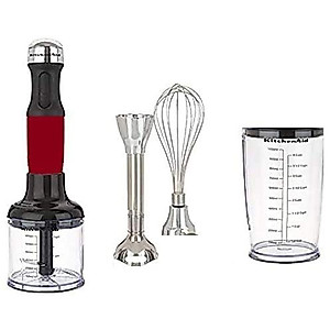 KitchenAid RKHB2561ER 5-Speed Hand Blender Empire Red (RENEWED) (CERTIFIED REFURBISHED)