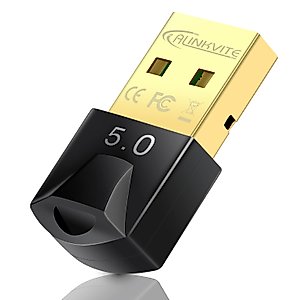 Bluetooth Adapter for PC 5.0, ALINKVITE Bluetooth Adapter for Win 11/10/8.1/8/7, Bluetooth Dongle with Ultra-Range, Mini-Sized, Dual-Mode, Bluetooth Dongle for PC