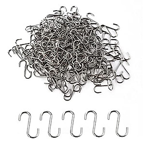 IDEALSV Stainless Steel S Hooks 200 Pcs Small S Shaped Hooks Christmas Ornament Hooks Jewelry Hooks 0.8 Inch Hanging Holder