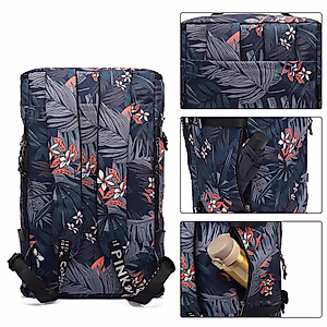 Kalesi Floral Gym Duffle Bag Backpack 4 ways for Women Waterproof with Shoes Compartment for travel Sport Hiking laptop College Lightweight