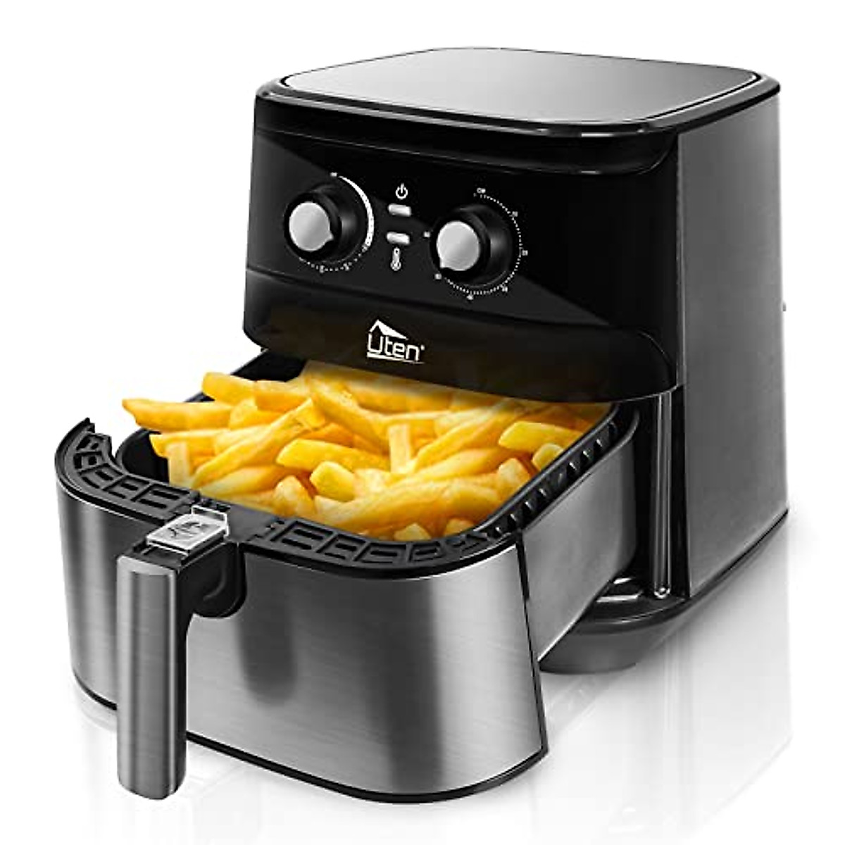Air Fryer 5.8Qt/5.5L, Uten Electric Hot Air Frier Cookers with Temperature Control, Large Air Fryer - Timer, Nonstick Fry Basket, 1700W High-power, Fast Oven Oilless Cooker, Dishwasher Safe.