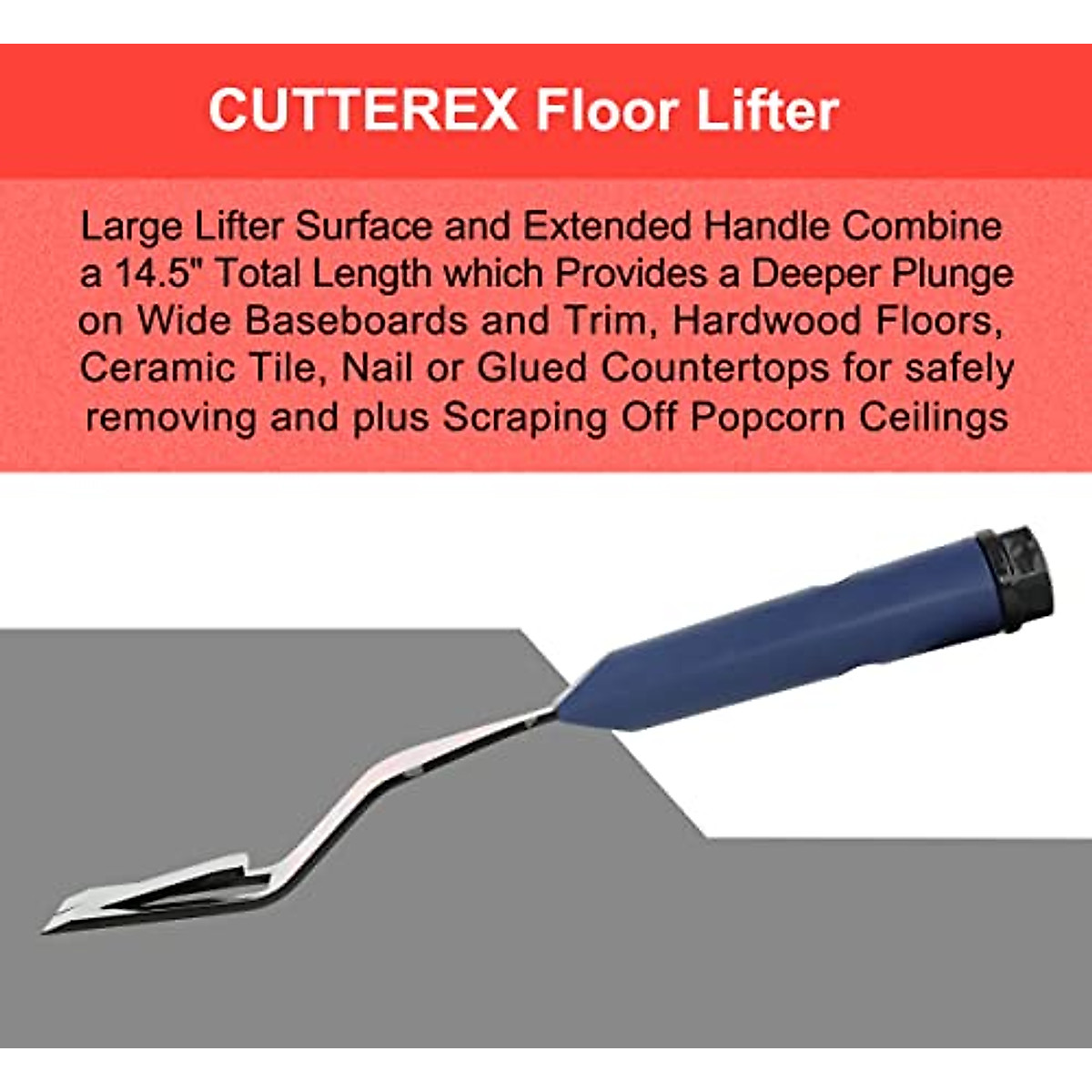 CUTTEREX Floor Lifter, Tile Removal Tool, Removal Multi-Tool for Commercial Work, Molding, Baseboard, Skirting Board, Siding and Flooring Removal, Remodeling