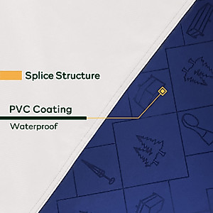 Time Forest 2 Pack Outdoor Chair Covers 100% Waterproof Patio Furniture Covers,Heavy Duty Patio Chair Covers for outdoor furniture,Lawn Outdoor Furniture Cover Waterproof,Fog/Navy 34Wx39Dx34H Inch