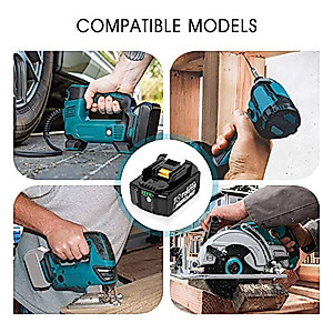 【Increase Current Protection!】 TenHutt 2Pack 6.0Ah 18V Lithium-Ion Replacement Battery for Makita 18V LXT Battery Compatible with BL1830 BL1840 BL1850 BL1860 BL1815 BL1860B Cordless Power Tools
