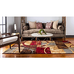 Unique Loom Barista Collection Area Rug - Kouillou (4' 1" x 6' 1" Rectangle, Multi/ Brown)