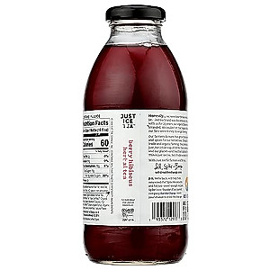 Eat The Change Just Ice Tea Organic Berry Hibiscus Herbal Tea, Caffeine Free, 16 Fluid Ounces (Pack Of 12)