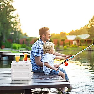 Senhuok Camping Box Folding Table Storage Camping Box Collapsible Lidded Storage Bin Storage Compartment For Home Outdoor Grocery Snacks Fruit Drinks Fishing Picnic Container Holder Stool