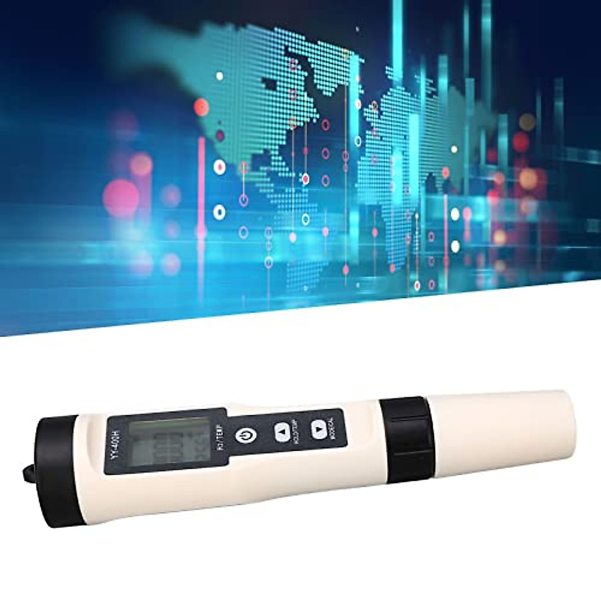H2 Meter, H2 Water Hydrogen Analyzer Portable IP67 Waterproof Temperature Detection 2 in 1 High Sensitivity Electrode with Backlit for Laboratory