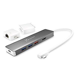 j5create 9 in 1 USB-C Hub- SuperSpeed+ Gen 2 Type C Adapter w/Ethernet, microSD/SD 4.0, 4K HDMI, USB-C 3.1 Gen2 Port, PD 100W for MacBook Pro/Air, XPS, Chromebook, and Other USB C Windows Laptops