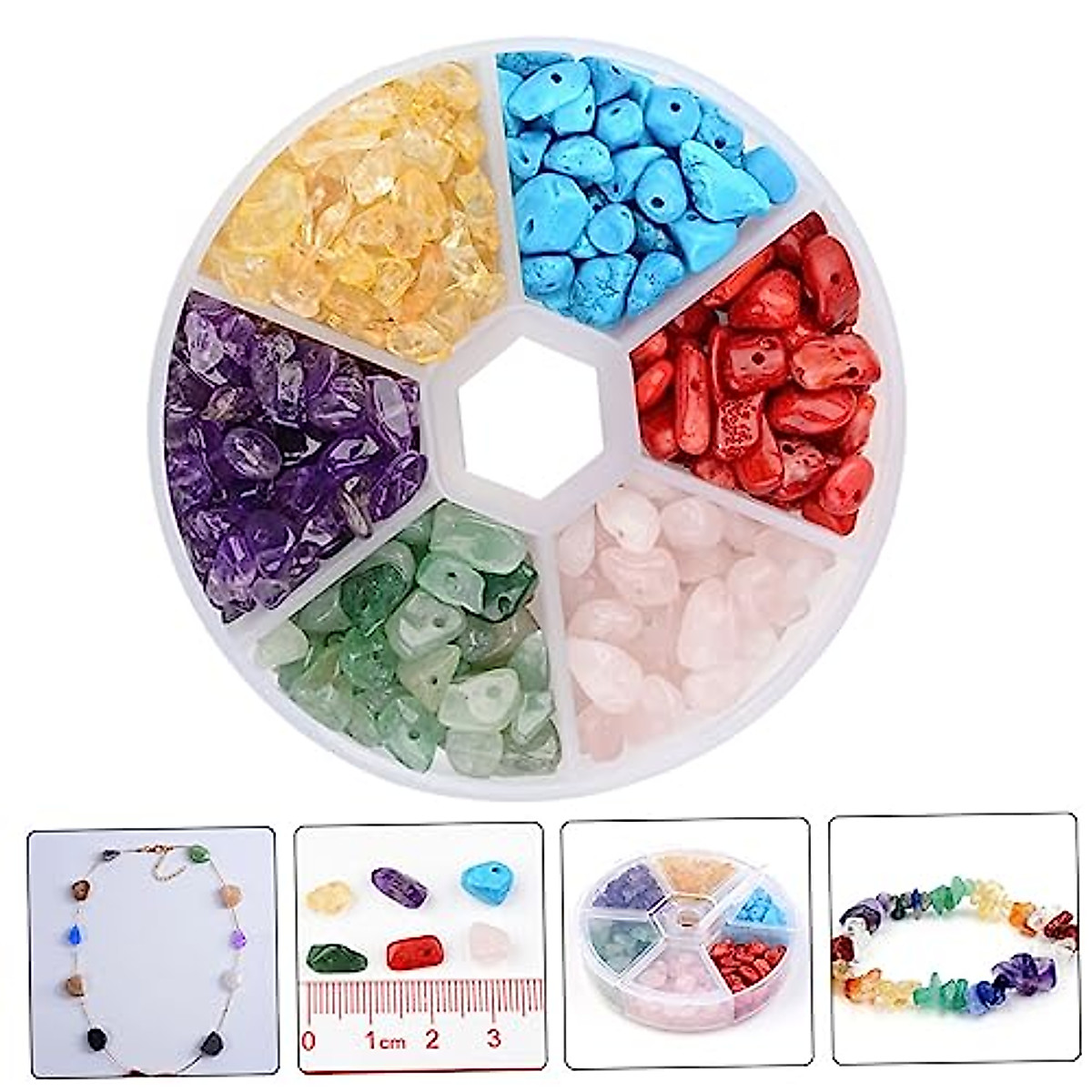 Veemoon 1 Box DIY Accessories Crystal Chips Ear Peircing Kit Mini Chips DIY Jewelry Beads Gemstone Chips DIY Anklet Beads DIY Jewelry Supplies DIY Making Beads Decorative Beads Accessories