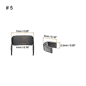 uxcell #5 Zipper Slider Retainers Kit, 200Pcs Top Stoppers & 100Pcs Bottom Stops for Bags Coats Jackets Closed-end Zippers Replacing, Metallic Black